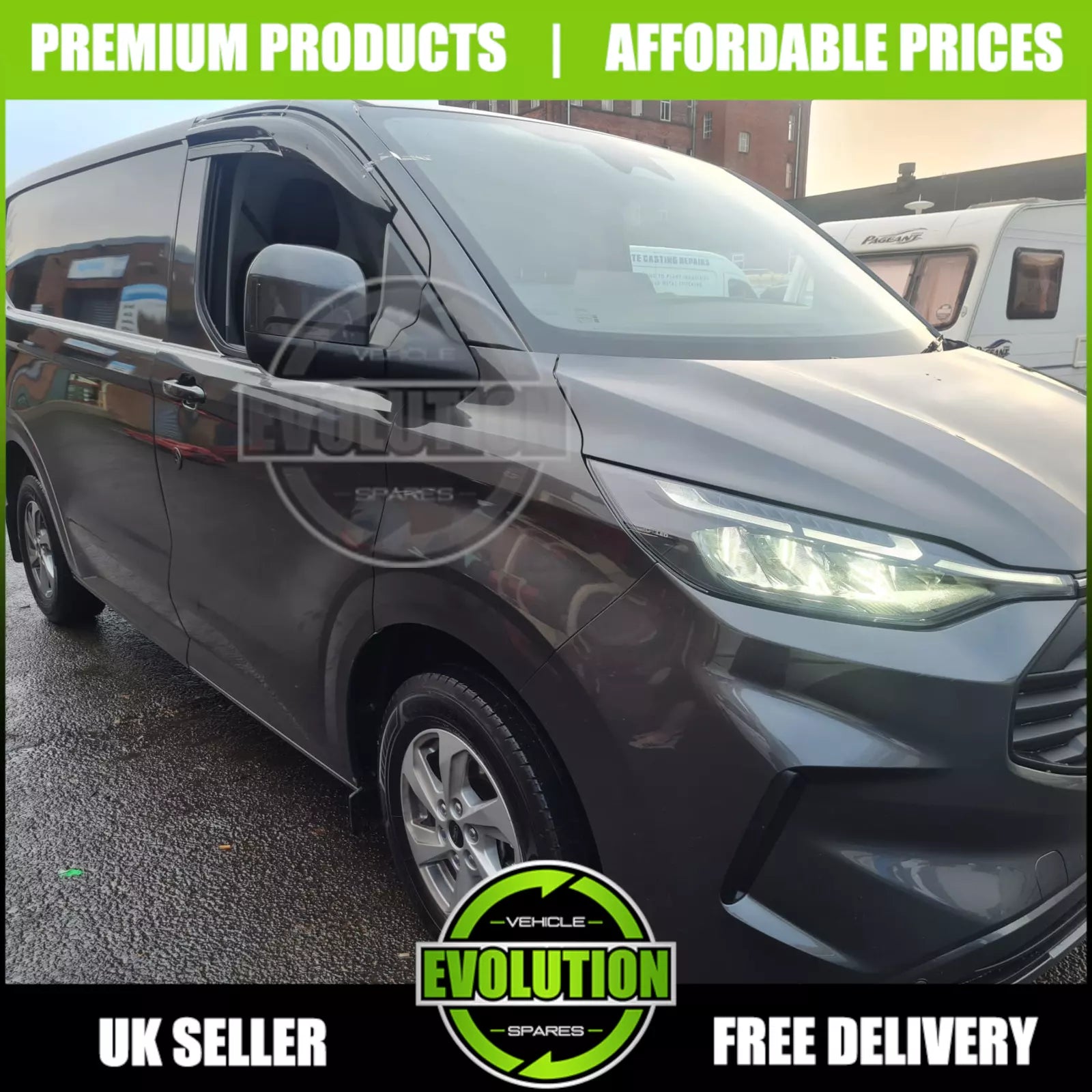 WIND RAIN SUN SMOKE DEFLECTORS TO FIT FORD TRANSIT CUSTOM 2022-2025 NE ...